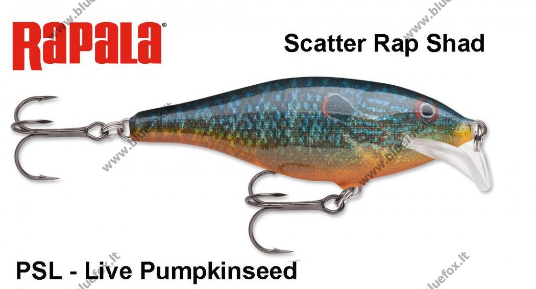 Rapala Scatter Rap Shad 07 Live Pumpkinseed Lure